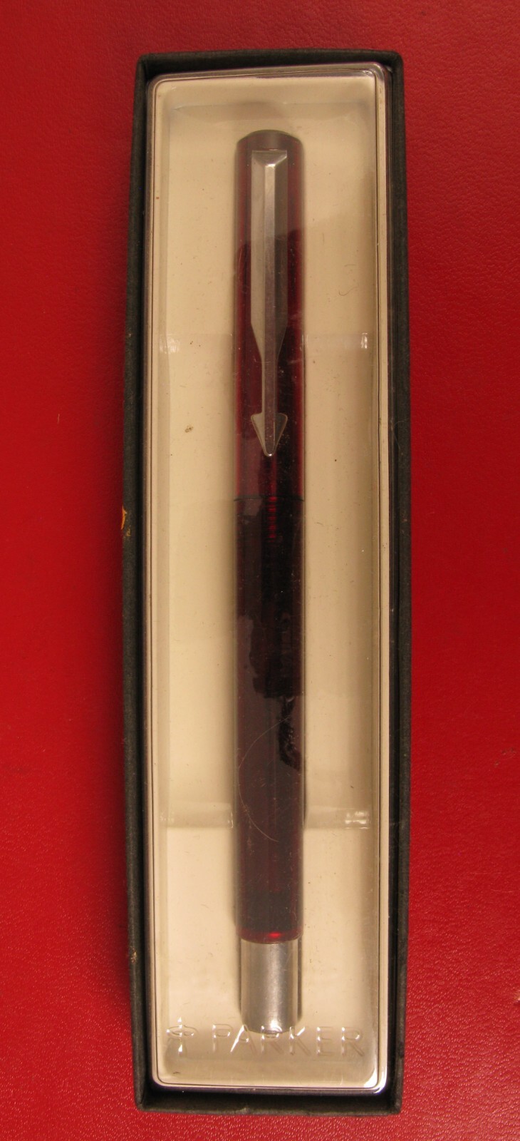 VINTAGE RED PARKER BALL POINT PEN STILL WRITES IN ORIGINAL BOX !! | eBay