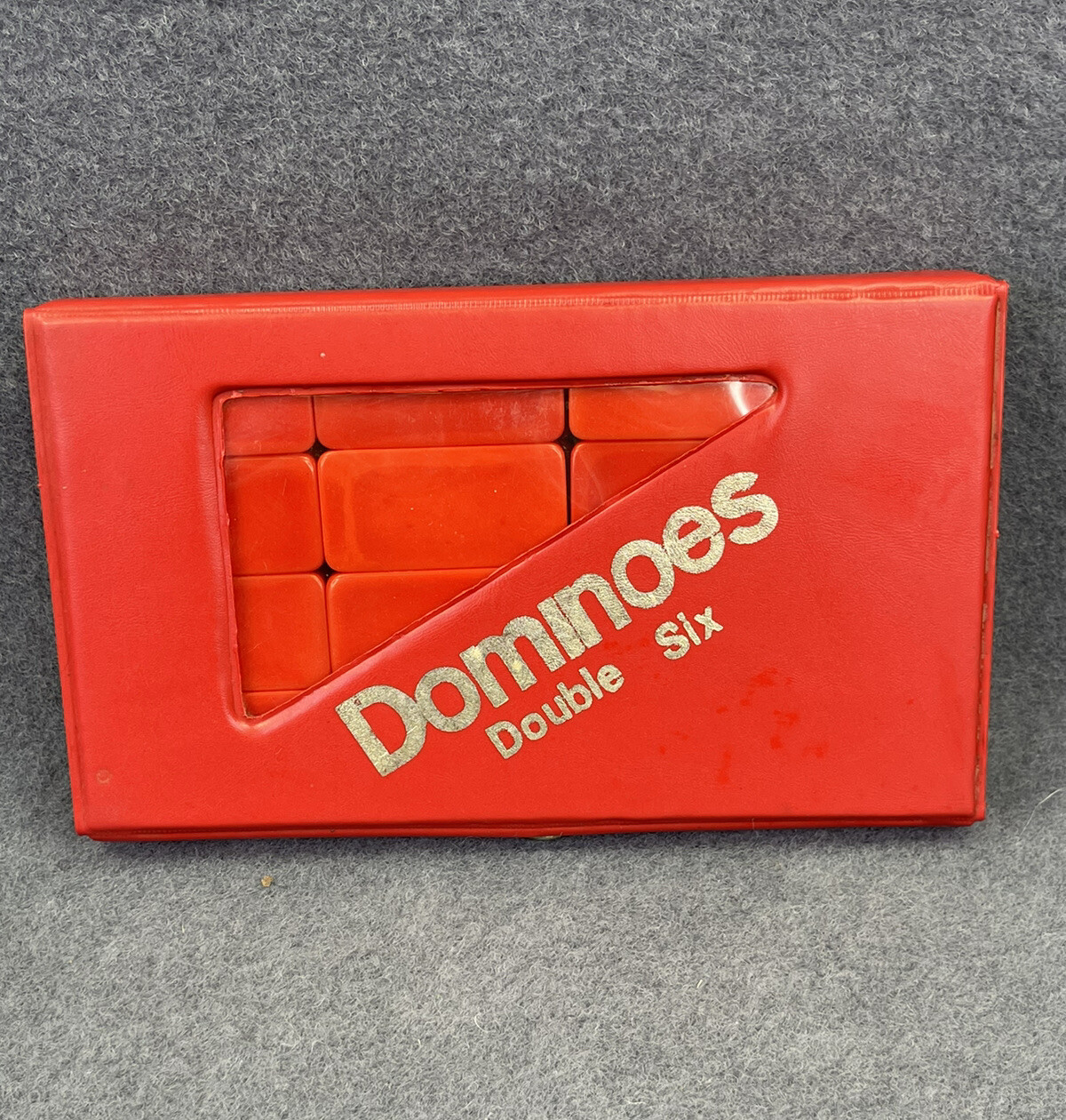 Dominoes Double 6 Six Standard Size Red Tile And Case | eBay
