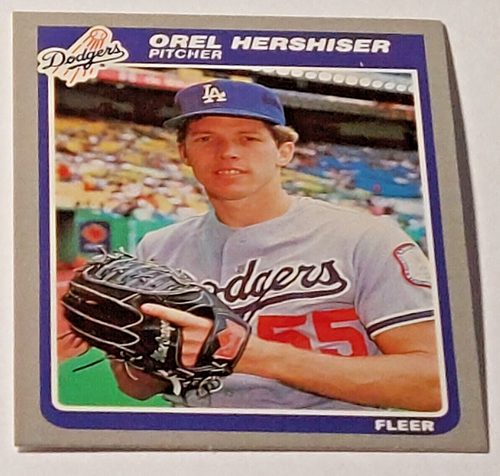 Orel Hershiser 1985 Fleer Rookie #371 Los Angeles Dodgers Trading Card ...