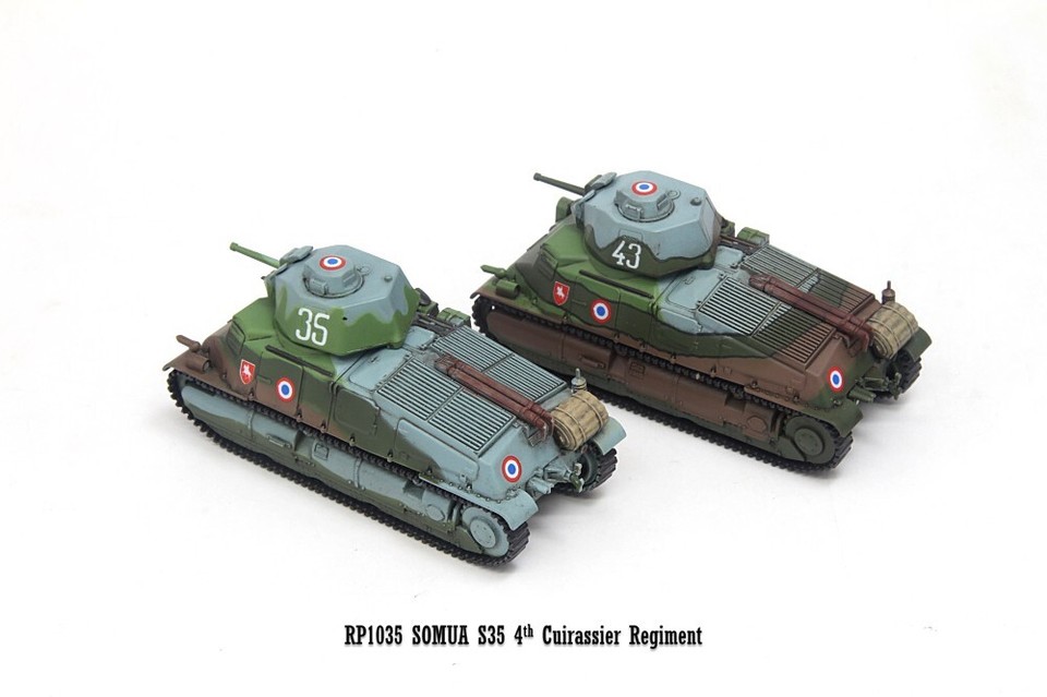 S-Model 1/72 France S35 SOMUA 2 Tanks in one set Finished Model RP1035 | eBay