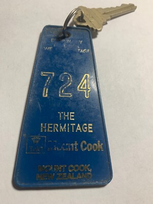 The Hermitage Hotel Motel Room Key Fob & Key Mount Cook New Zealand ...