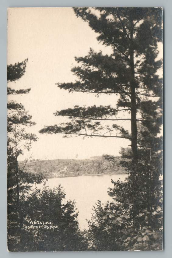 Tibbets Lake TRAVERSE CITY Michigan RPPC Antique Real Photo Postcard ...