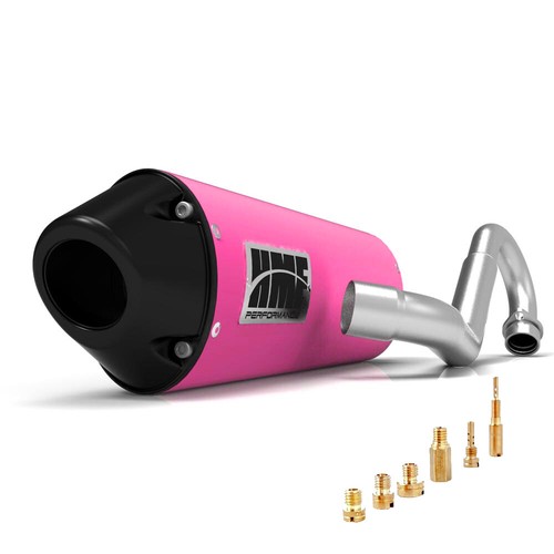 HMF Honda TRX 450R Full Exhaust Pink Ellip w/Blk Euro + Jets (04-05) | eBay