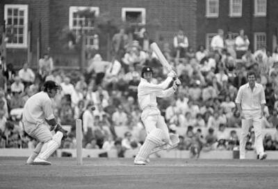 Alan Knott batting for England during his innings of 63 runs - Cricket ...