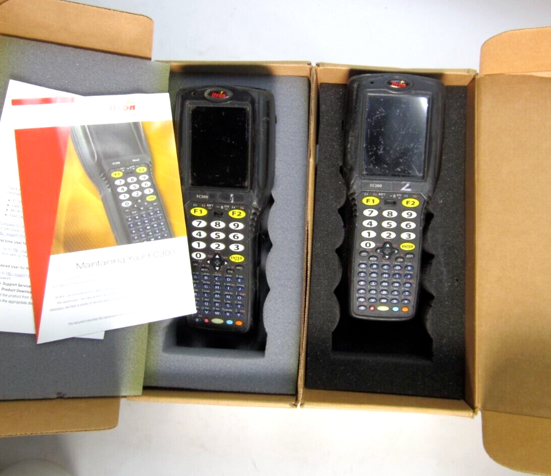 Lot Of 2 - Itron FC300 Meter Reader Mobile PC Handheld Battery Included ...