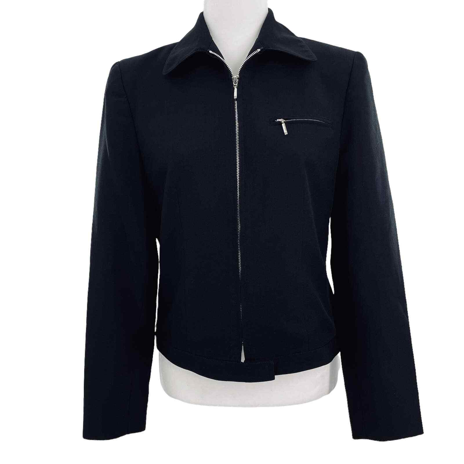 VINTAGE HALSTON Black Label Black Jacket Classic Full… - Gem