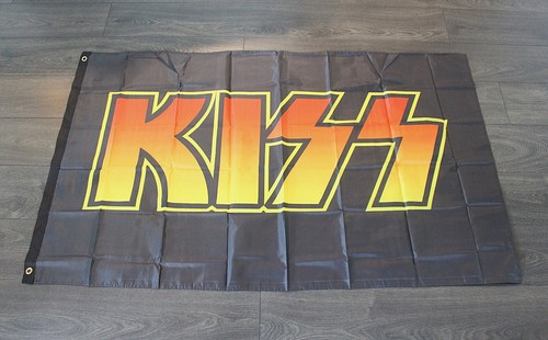 Kiss Black Banner Flag 3x5 feet Classic Metal Rock Music Band USA ...