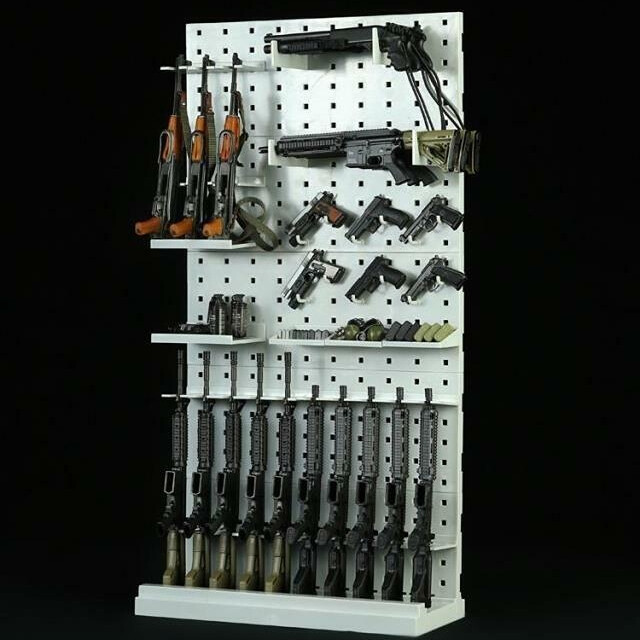 1/6 Soldier Figure Weapon Gun Rack Display Wall For 12'' Action Body ...