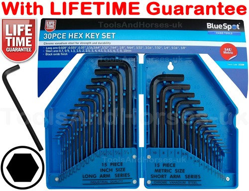 30 PIECE HEX KEY SET 30 PIECE ALLEN ALAN ALLAN KEY SET Long Arm Hex ...