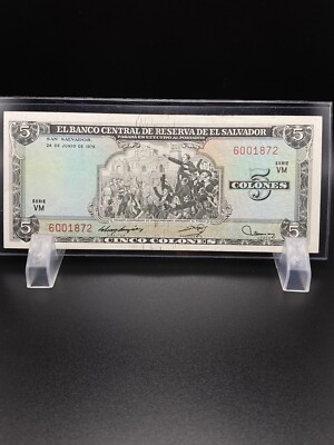 1981-$5 Colones from El Salvador very nice bill | eBay