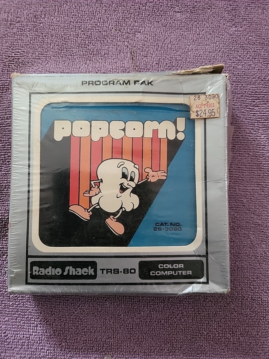 Popcorn 1981 Trs80 Color Computer Cartridge Trs 80 Game Products For