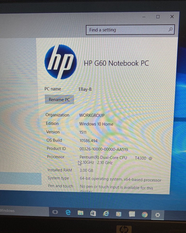 HP G60-530US 15.6in Notebook/Laptop | Intel Pentium Dual-Core T4300 | 2 ...