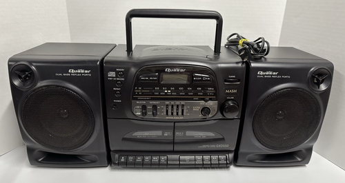 QUASAR Vintage GXD550 AM/FM Radio CD Dual Cassette BOOMBOX Tested ...