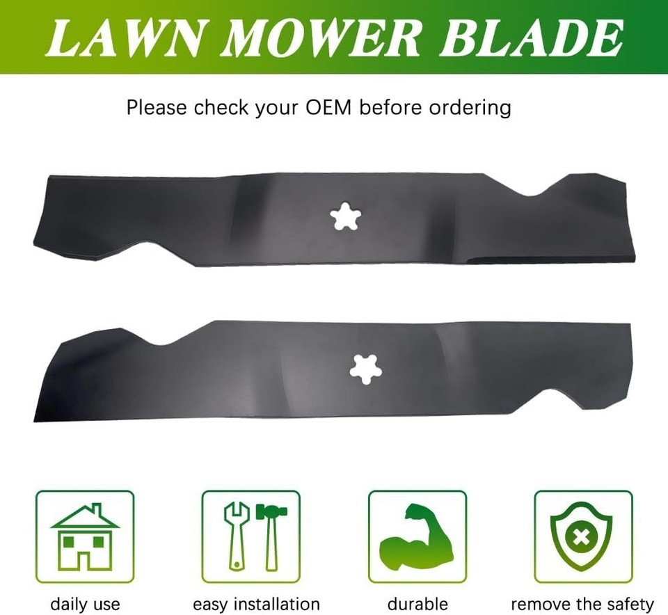 54 Inch Deck Mower Blades Set for Husqvarna Z254 MZ54 RZ5424 RZ5426 ...