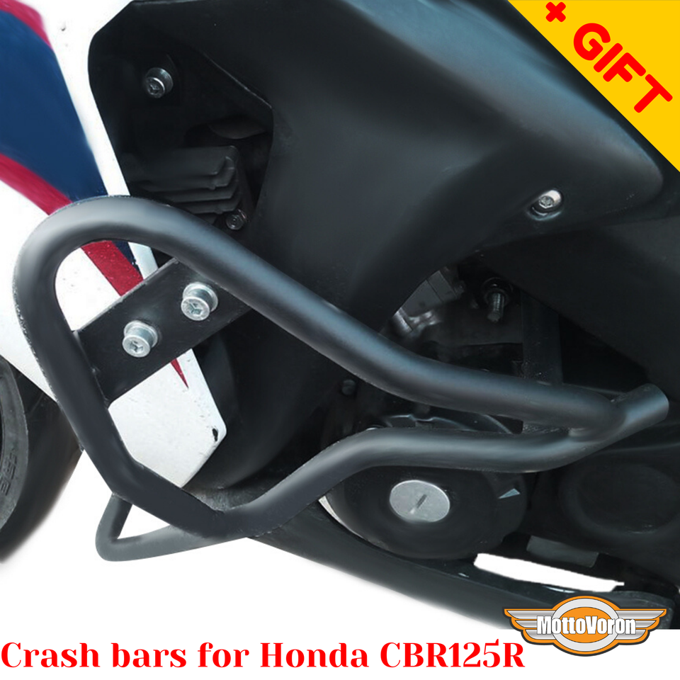 2011-2017 Honda CBR 125 R Engine Guard Crash Bars | Black | Steel ...