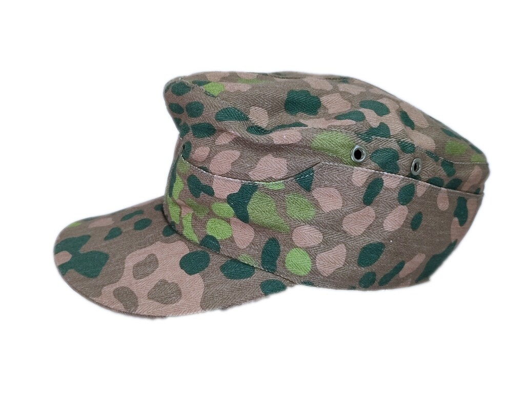 WW2 GERMAN ELITE EM SUMMER M43 DOT44 PEAS PATTERN CAMOUFLAGE FIELD CAP ...