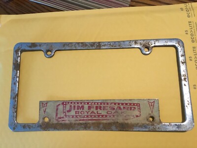 2 Jim Fresard Pontiac dealership license plates frame Royal Oak ...