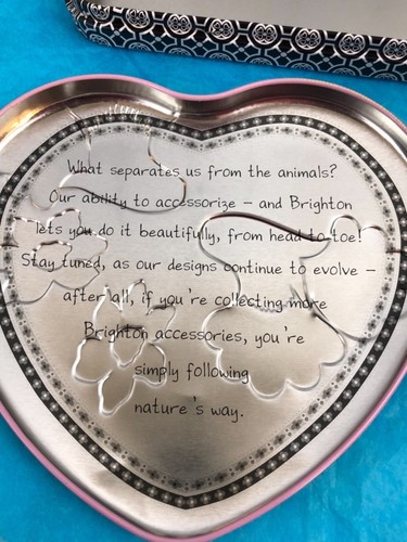 Brighton Floral Heart Shaped Multicolor Jewelry And Watch Tins ...