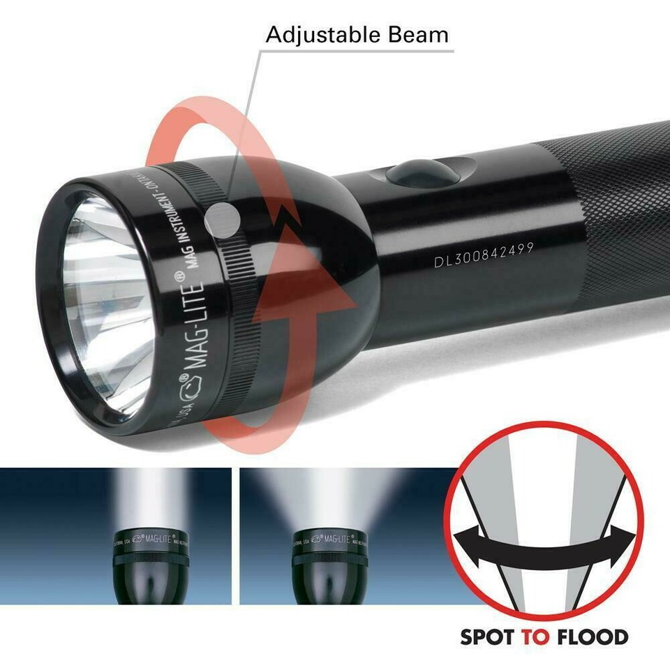 Maglite 4D Pro Xenon Torch Flashlight 267 Metres 4-Cell D Mag-Lite USA ...