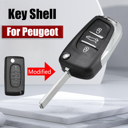 1 Pcs Modified Car Key Fob Shell Cover For Peugeot 207 307 308 407 3008 ...