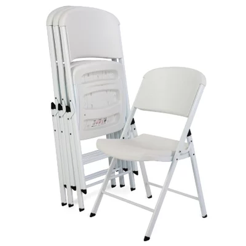 Lifetime Commercial Grade Contoured Folding Chair, 4-PACK, High-Density ...