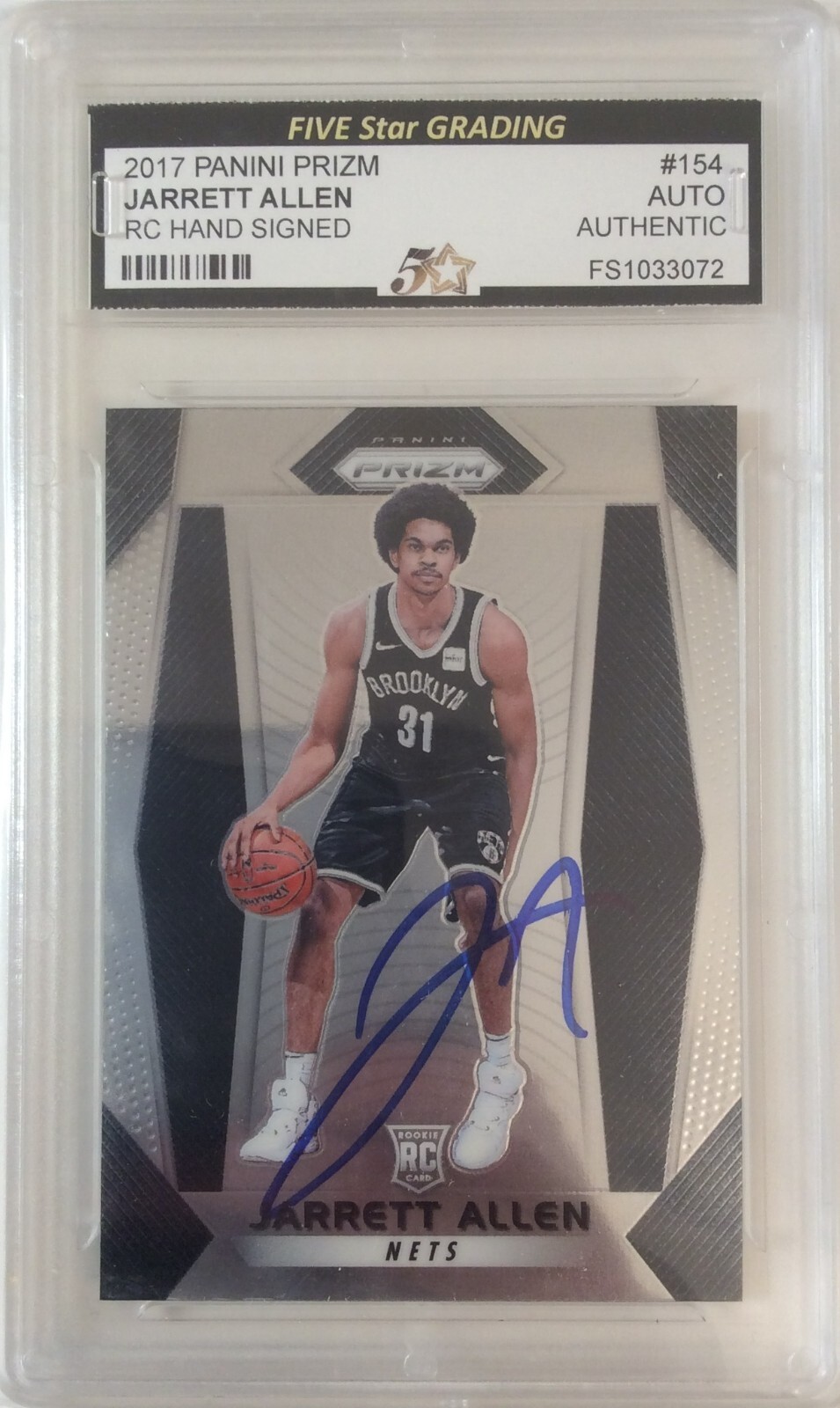 2017 PANINI PRIZM JARRETT ALLEN ROOKIE ON CARD AUTOGRAPH - FSG ...