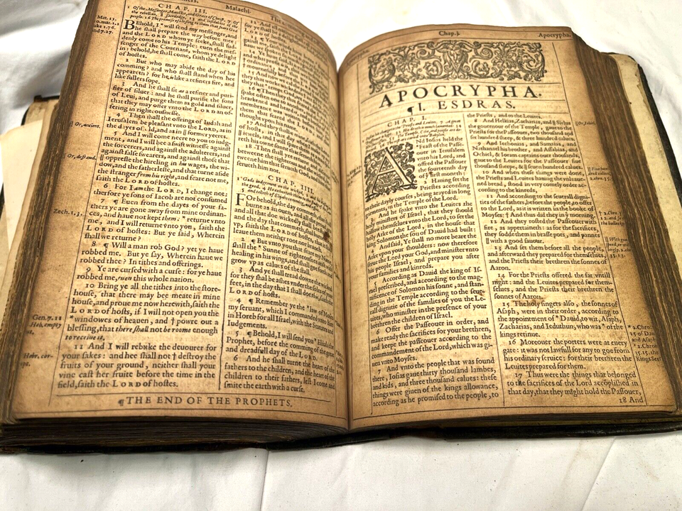 1612, 1613 Authentic Original King James Bible Rare Antique Old New ...
