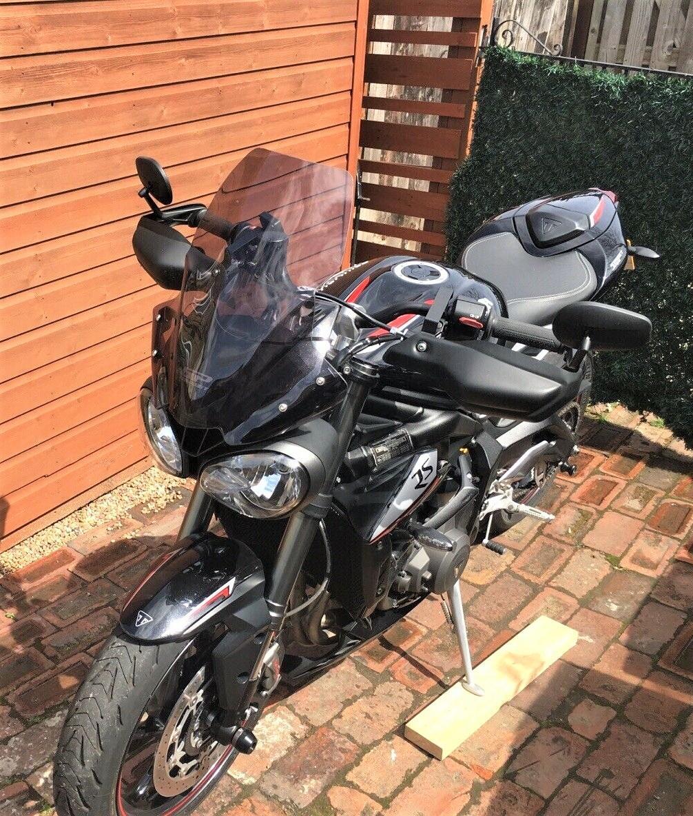 Triumph Street Triple R-RS 17-19/ Speed Triple 18-20 smoke windscreen ...