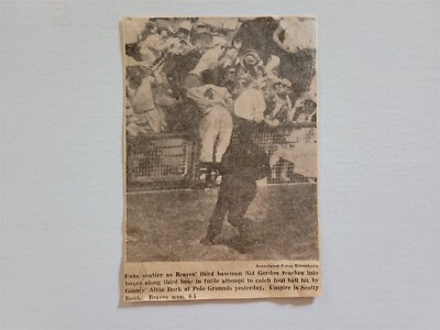 Sid Gordon Alvin Dark Scotty Robb Braves Giants 1951 Baseball Panel | eBay