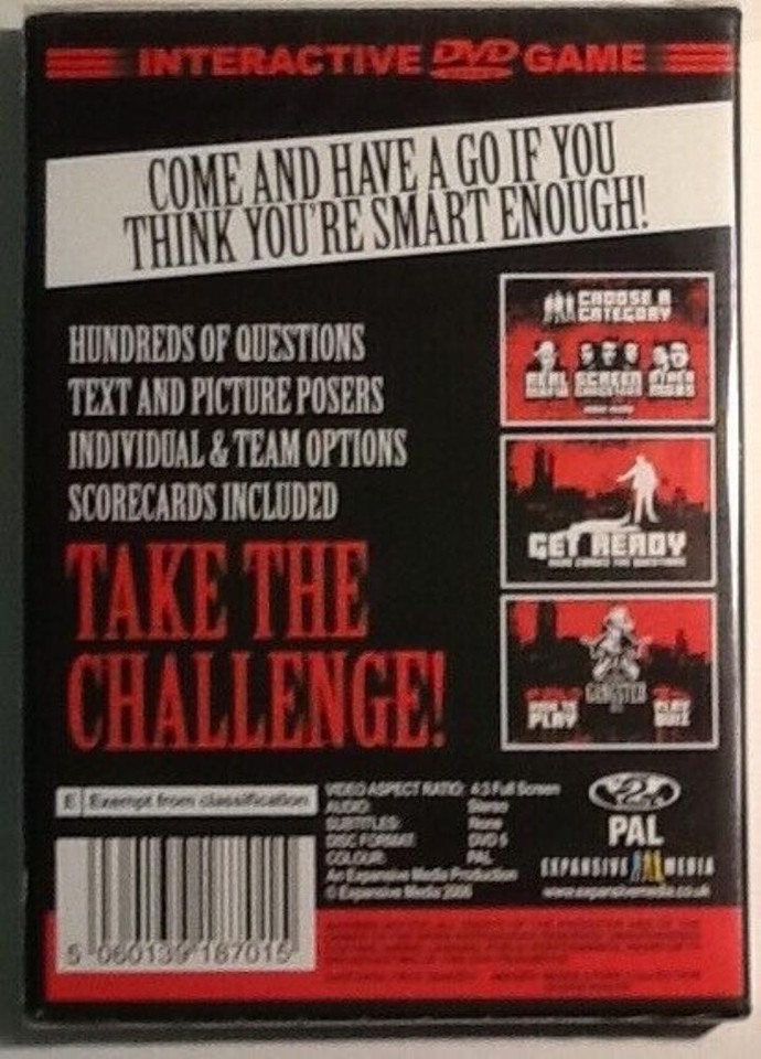 The ultimate gangster quiz DVD 2007 Free UK P&P Value Guaranteed Fast ...
