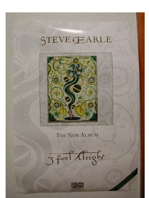 Steve Earle Poster Promo OLD 3 Feel Alright | eBay