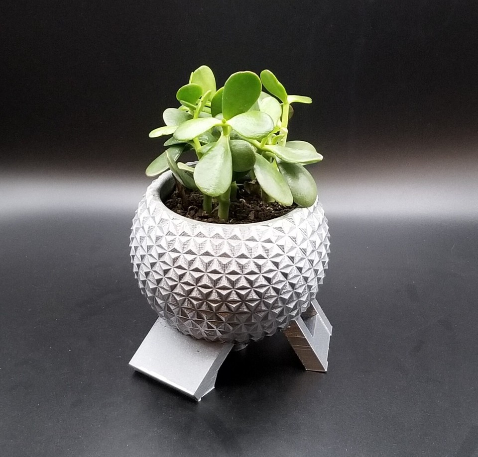 Disney World Epcot Spaceship Earth Inspired Planter - Garden Disney ...