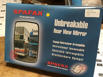 fits SPAFAX Unbreakable rear view mirror VM1YH Yellow Heated 24v E35 ...