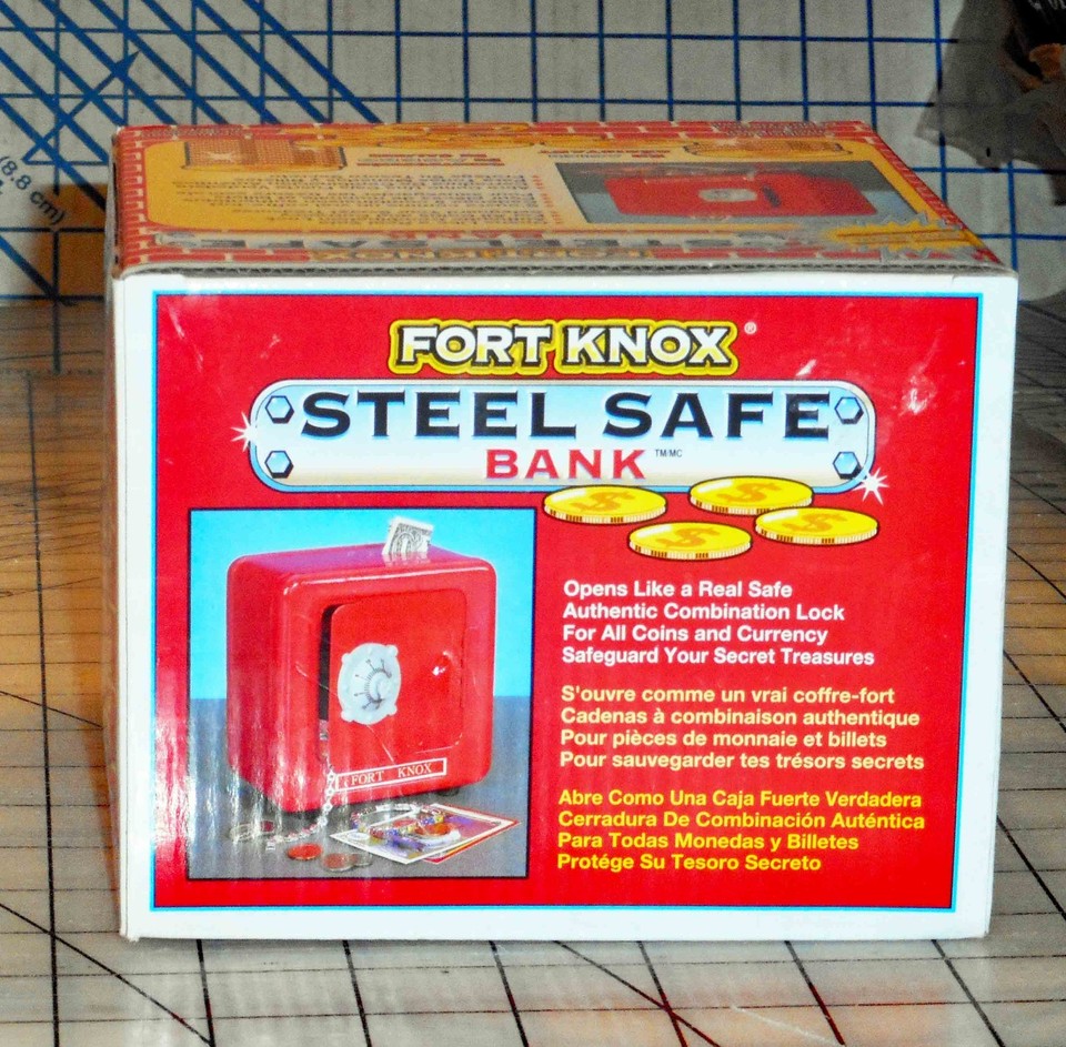 Tim Mee Toys Fort Knox Combination Safe Bank Steel Piggybank #20610 ...