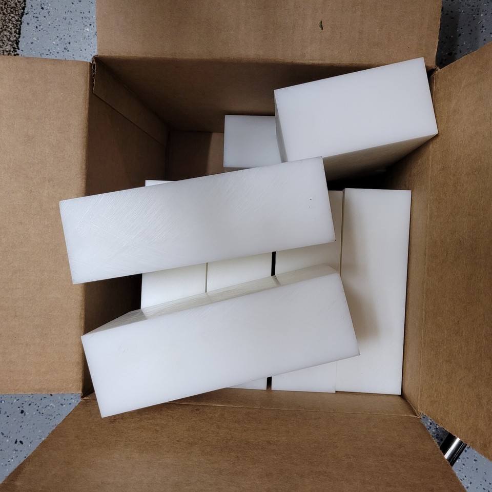 Delrin Acetal Bar White 8" X 5" X 2.5" CNC Machining. Delrin Block ...