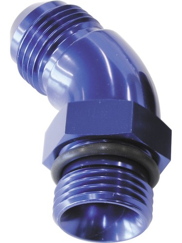 Aeroflow 45 Degree -8 ORB to -10AN Male Full Flow Adapter Blue (AF902 ...