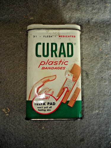 Curad Band Aid Tin Box With product Embossed tin | eBay