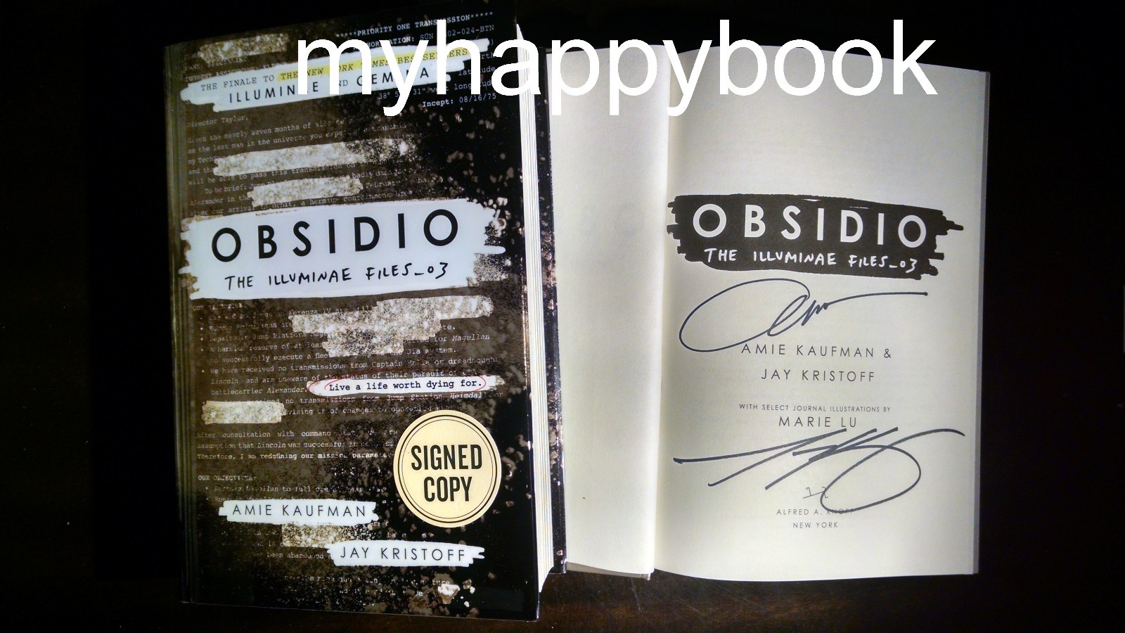 SIGNED Obsidio, The Illuminae Files by Jay Kristoff and Amie Kaufman ...