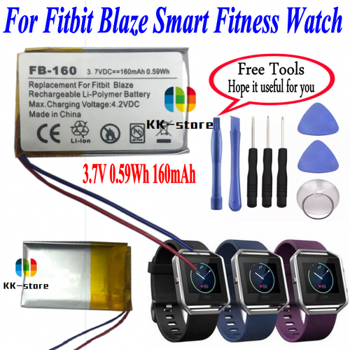 3.7v 0.59Wh 160mAh Replacement Battery For Fitbit Blaze Smart Fitness ...