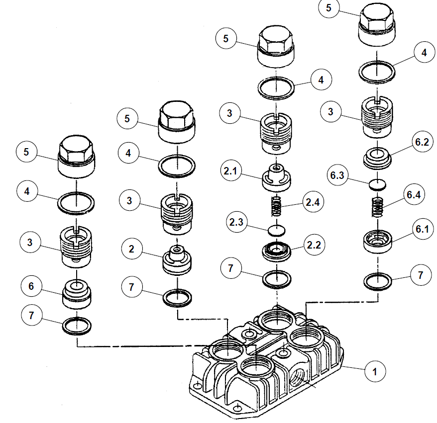 QUINCY MODEL 210 ROC 1 AND UP HEAD OVERHAUL KIT KC210A AIR COMPRESSOR ...