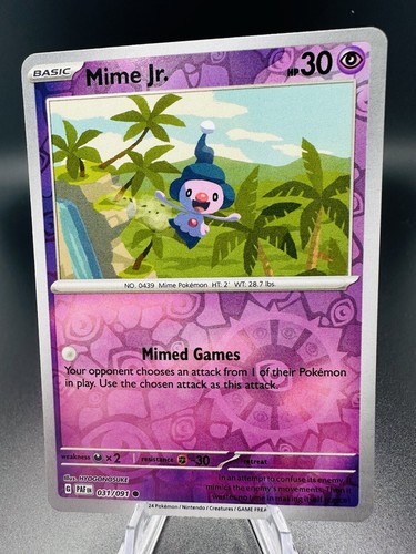 Pokemon TCG - Reverse Holo Mime Jr. 31/91 - Paldean Fates 2024 | eBay