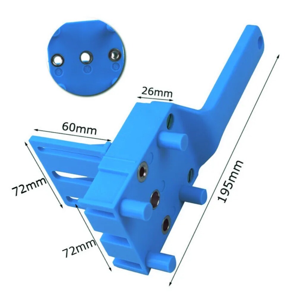 Wood HSS Drill Bits Woodworking Jig ABS Plastic Pocket Hole Jig Drill ...