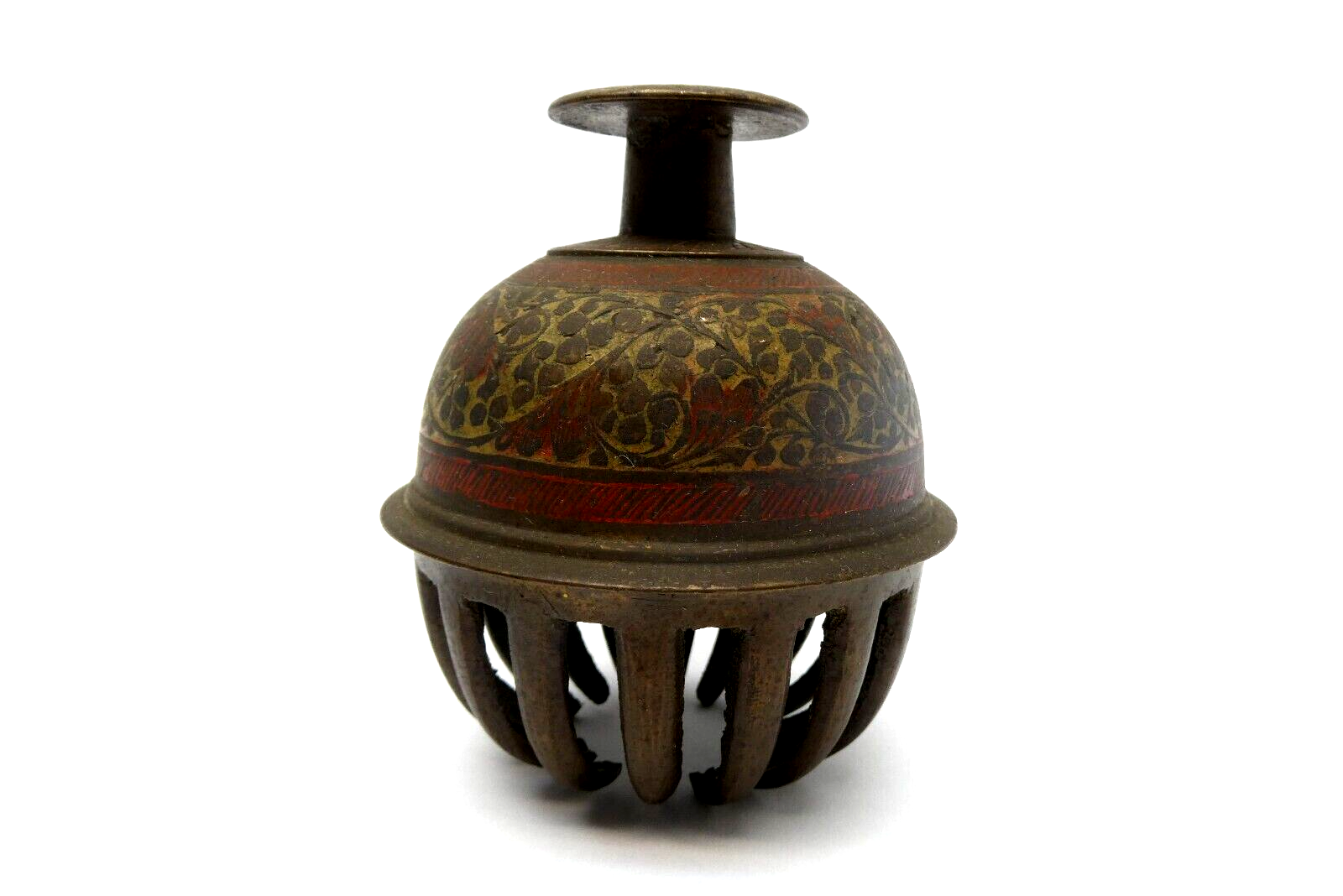 Vintage Used 16 Claw Elephant Bell Decorative Etched Brass Decorative ...