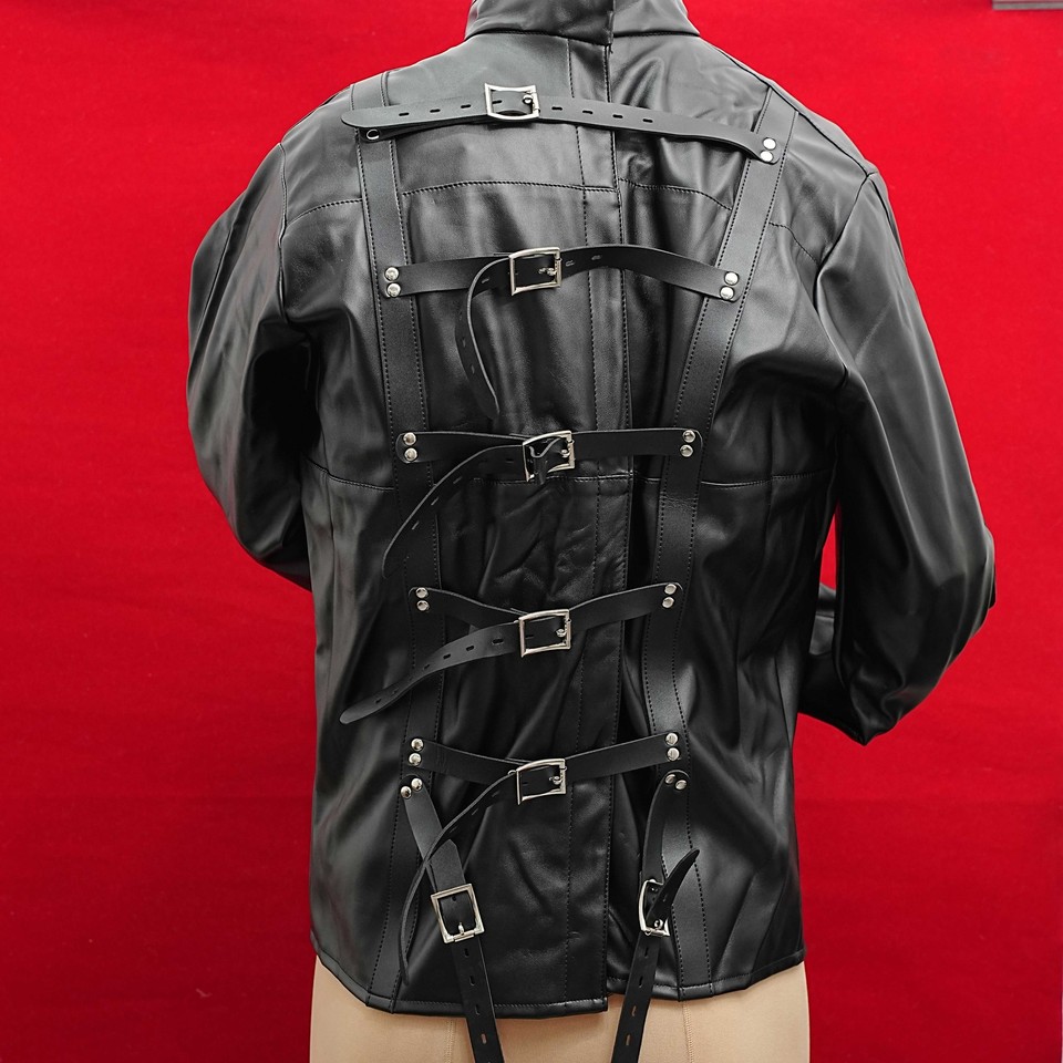 Straight Jacket Asylum Body Harness Armbinder Costume Straitjacket ...