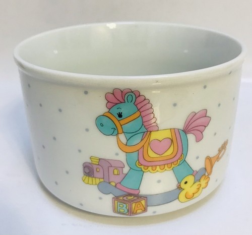 F.T.D.A Rocking Horse Ceramic Bowl 1988 Horse With Toys Made in Japan ...