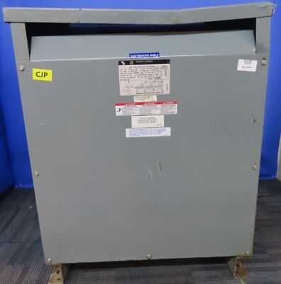 SQUARE D 75KVA TRANSFORMER 75T76HFISNL 480/480Y-276V 3PH SORGEL CLASS ...