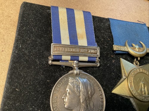 C127x. Egypt Medal+ Khedives Star Alexandria 11th July. 1882. J T ...