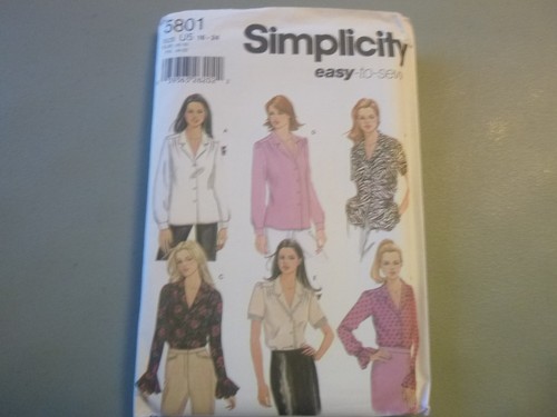 Simplicity - Pattern 5801 - Misses' Blouse w/ Sleeve Variation - Size ...
