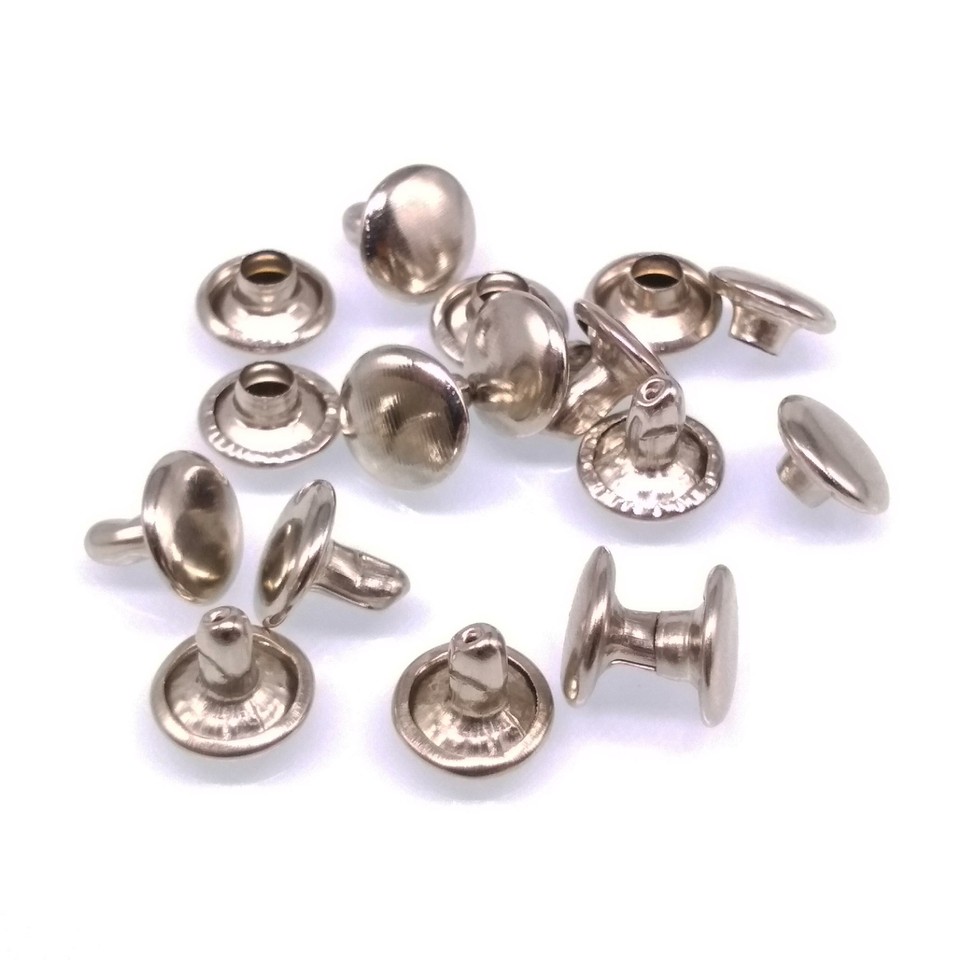 100pcs 10mm Round Double Cap Rivets Leather Craft Stud Repair Tool DIY ...