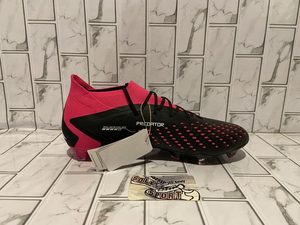 New Adidas Predator Accuracy .1 Soccer Cleats FG Black Pink White Mens ...